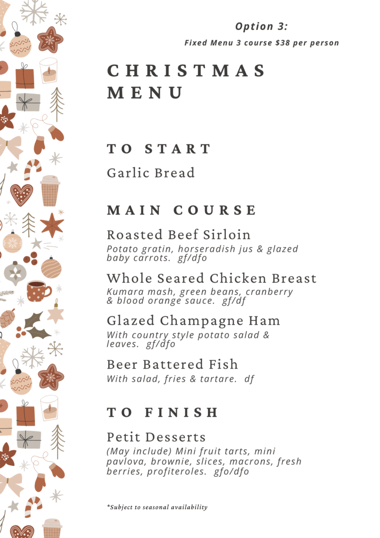 Menu - The Brickworks Restaurant - Cashmere / Christchurch